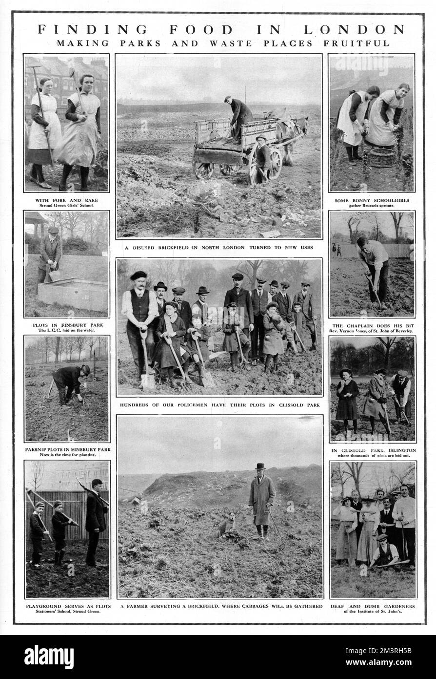 Finding Food in London: WW1 Stock Photo - Alamy