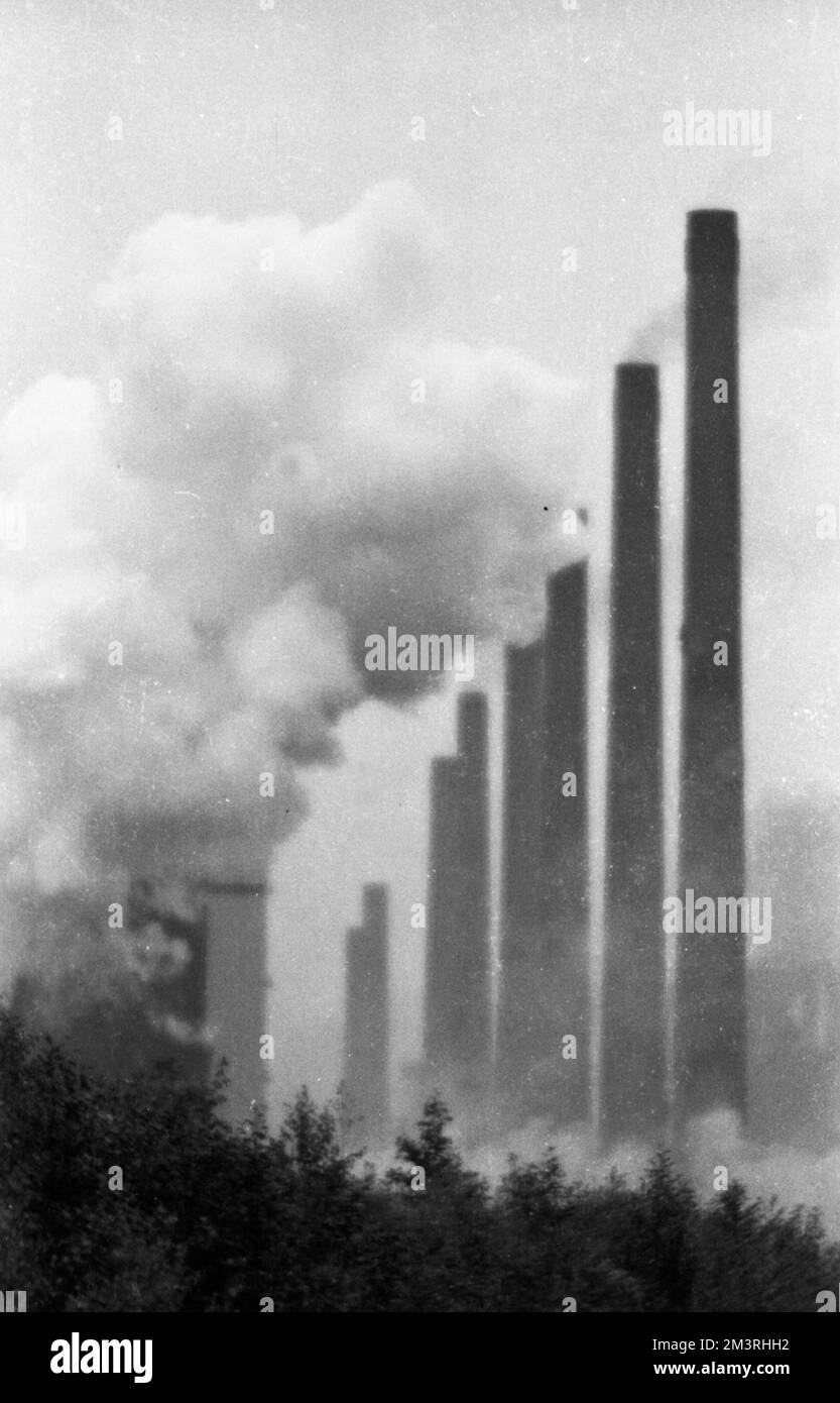 Negative highlights in the Ruhr area in the years 1965 to 1971. Air ...