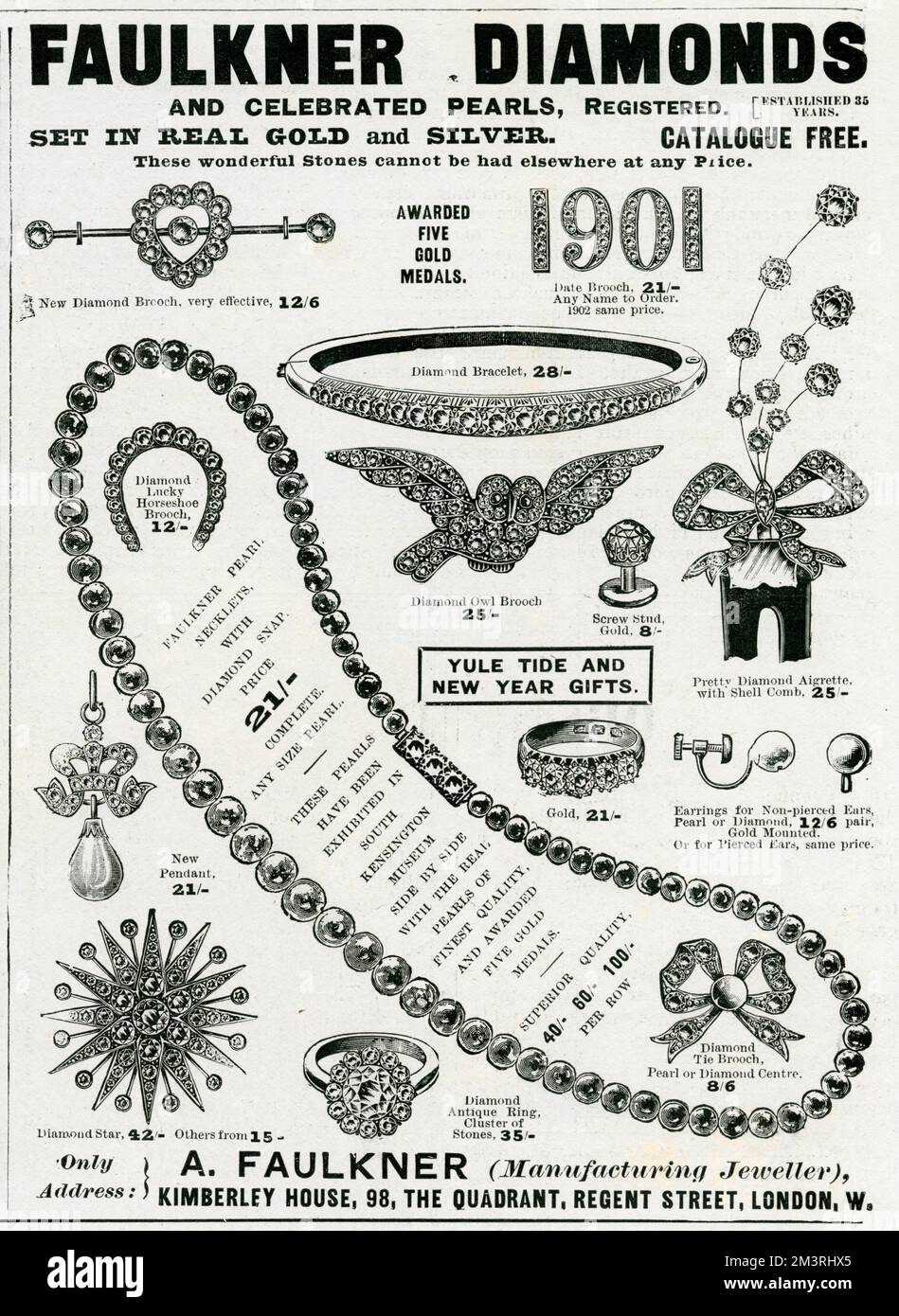 Pearl jewellery 1900s hi-res stock photography and images - Alamy