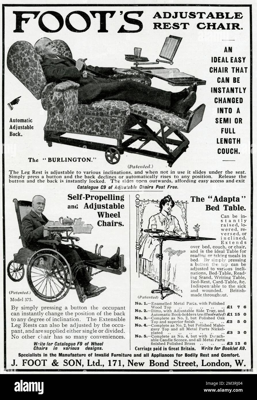 An ideal easy chair that can be instantly changed into a semi or full ...