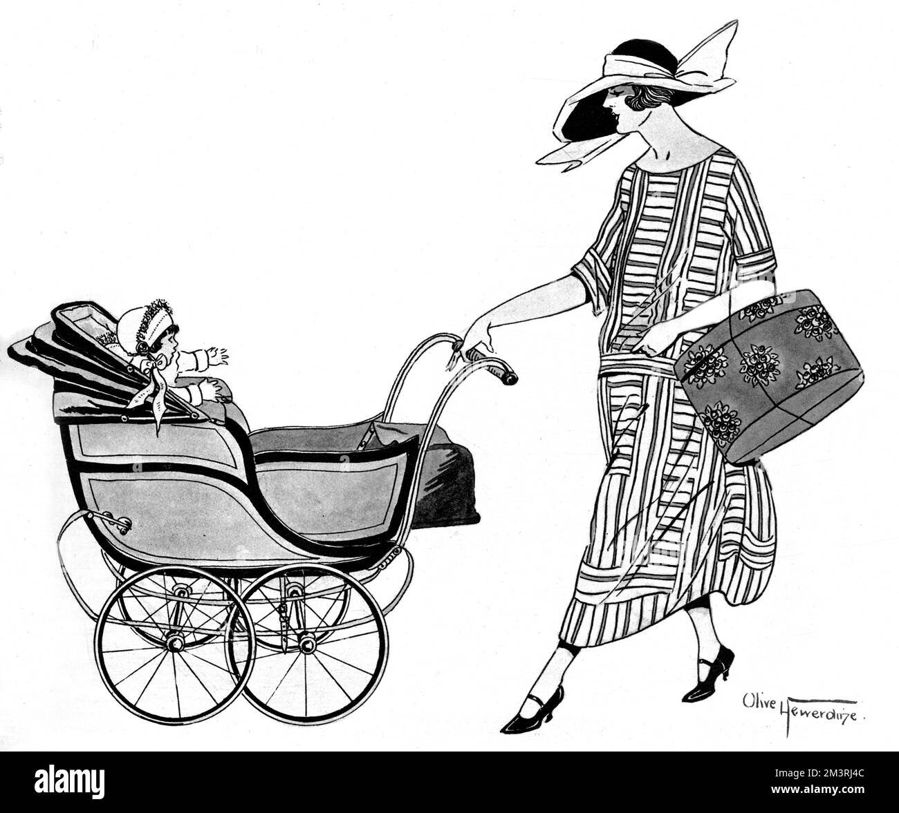 Lady pushing pram hi-res stock photography and images - Alamy