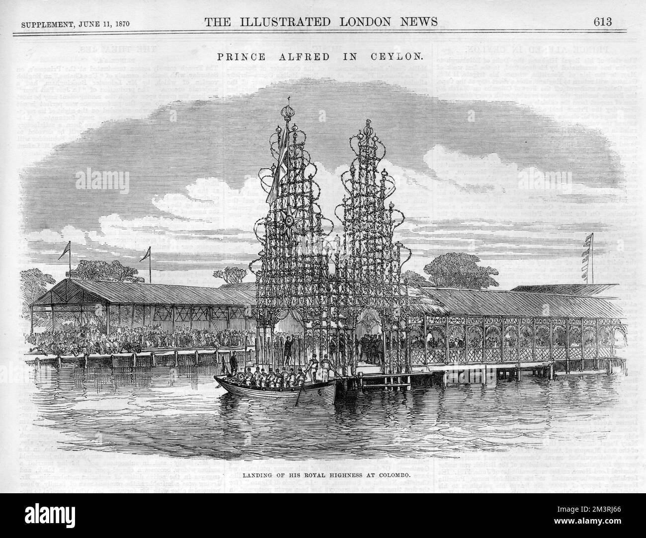 The landing of Prince Alfred, Duke of Edinburgh(1844-1900) at Colombo ...
