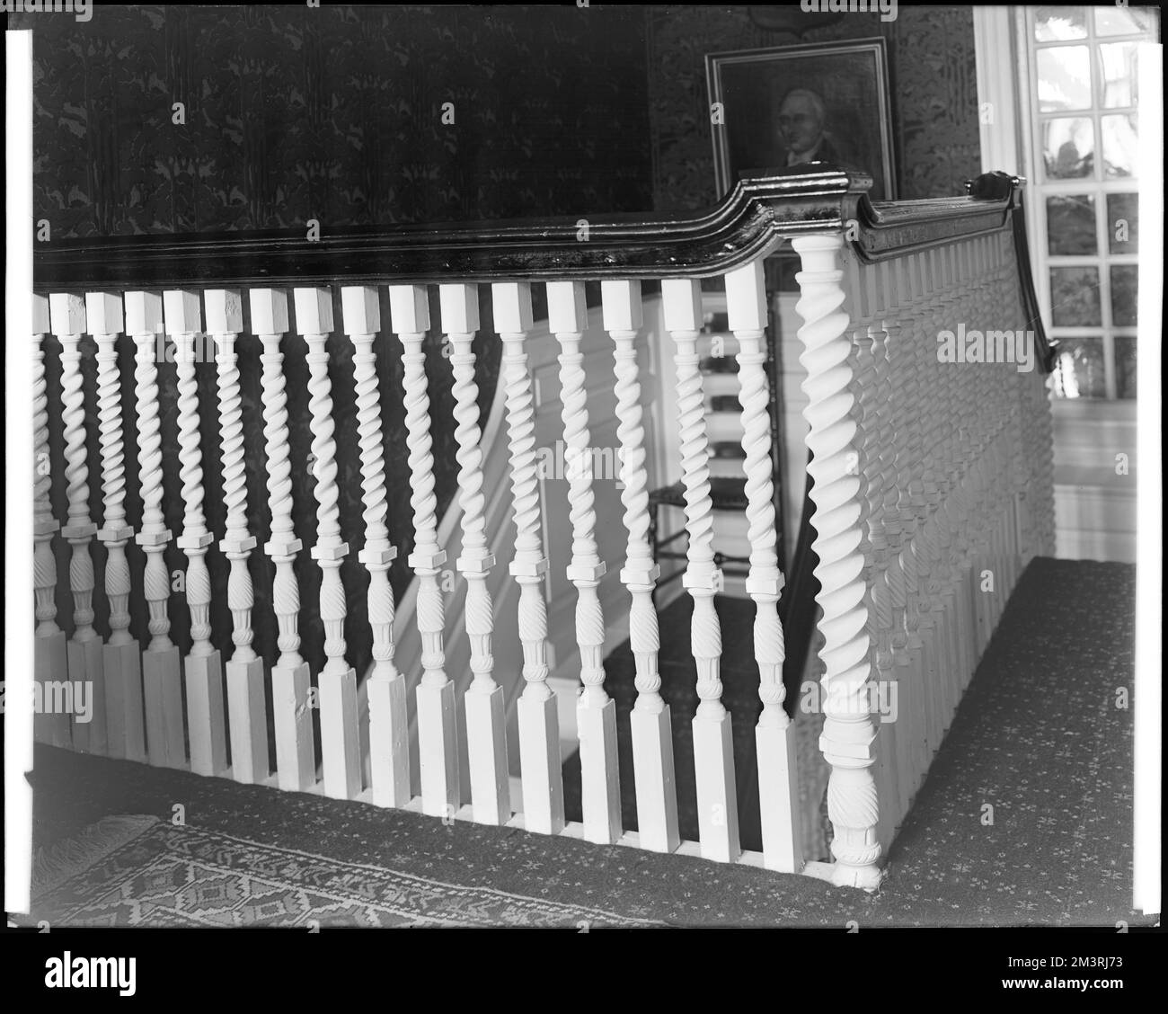 Salem, 93 Federal Street, upper hall, William R. Colby house, built ...