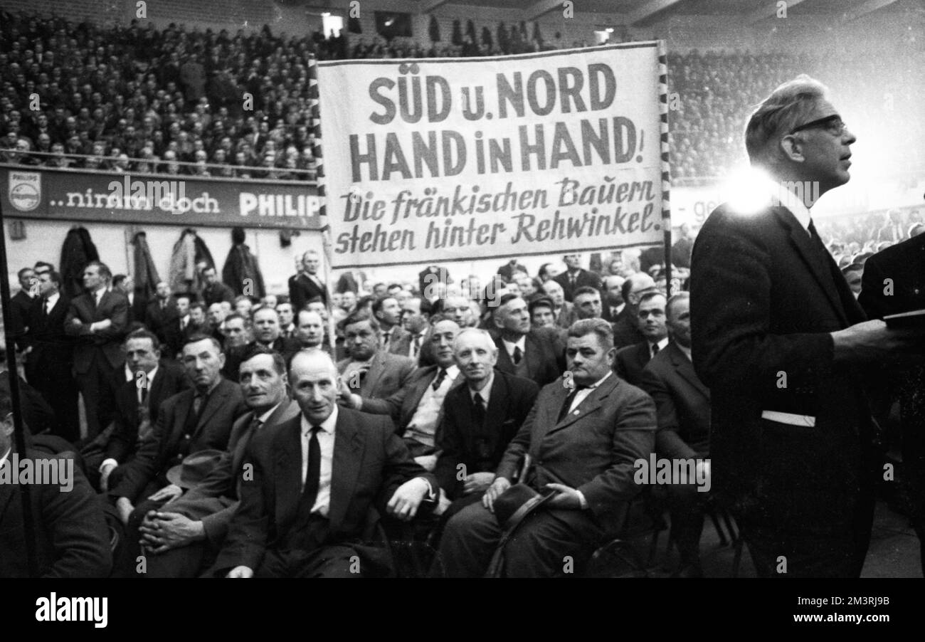 Rally of the German Farmers' Association (DBV) in 1968 in the Dortmund ...