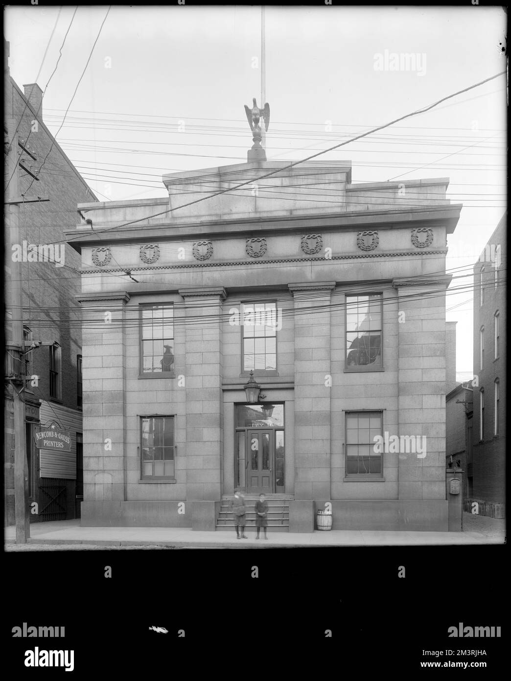 Salem, 93 Washington Street, City Hall, showing Samuel McIntire eagle ...