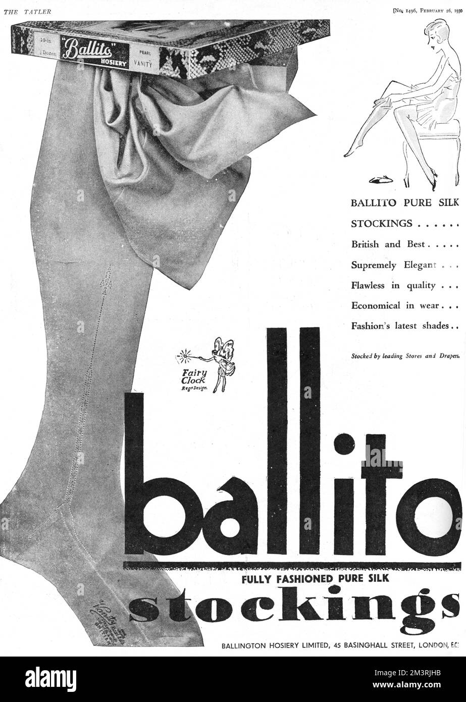 Ballito stockings advertisement Stock Photo - Alamy