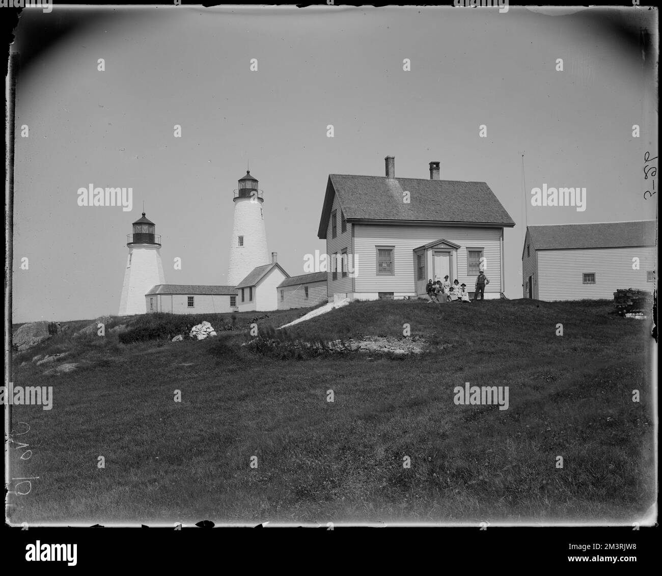 Salem, Baker's Island, view of two lighthouses , Houses, Lighthouses ...