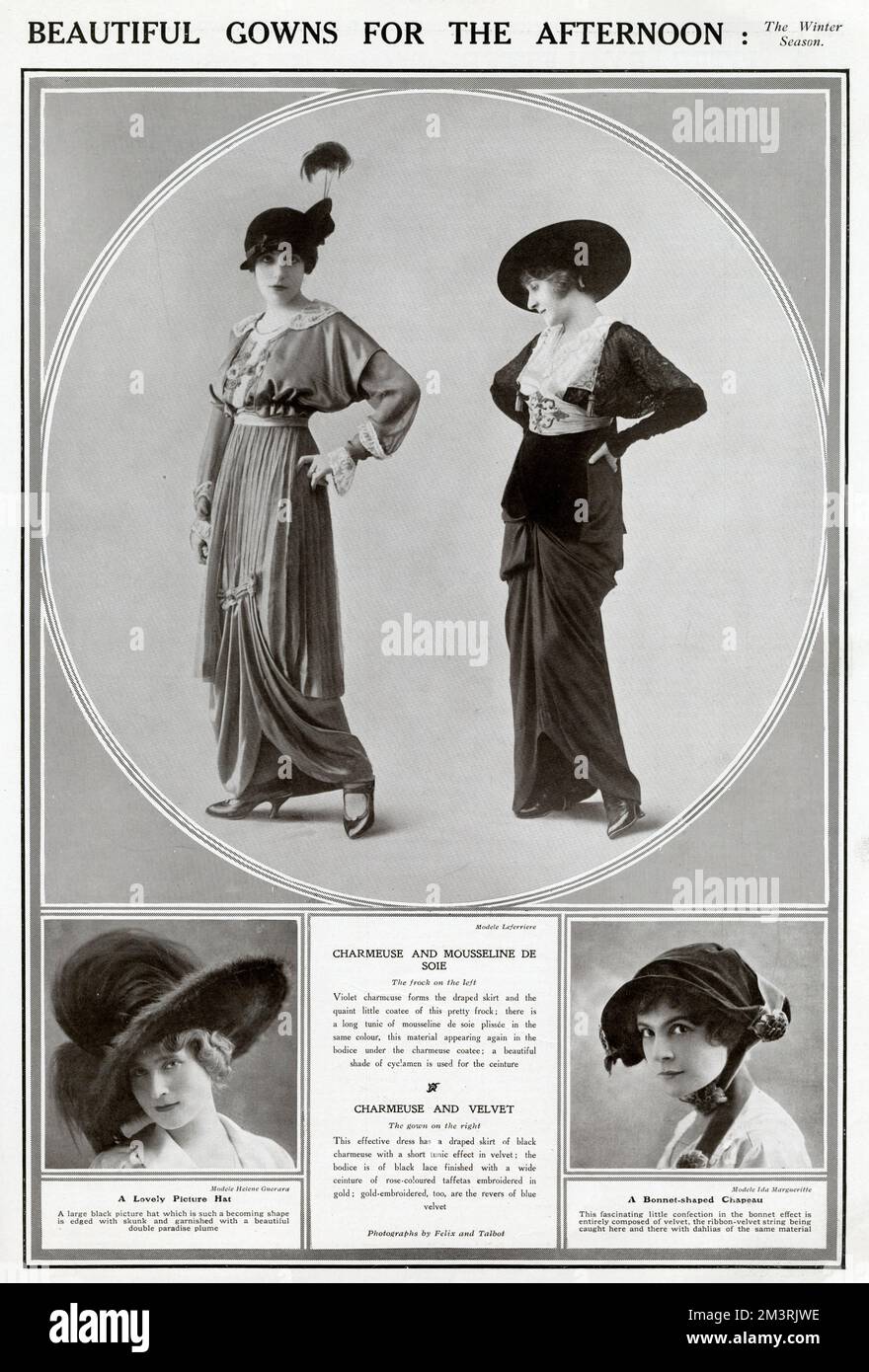 Beautiful gowns for the afternoon 1913 Stock Photo - Alamy