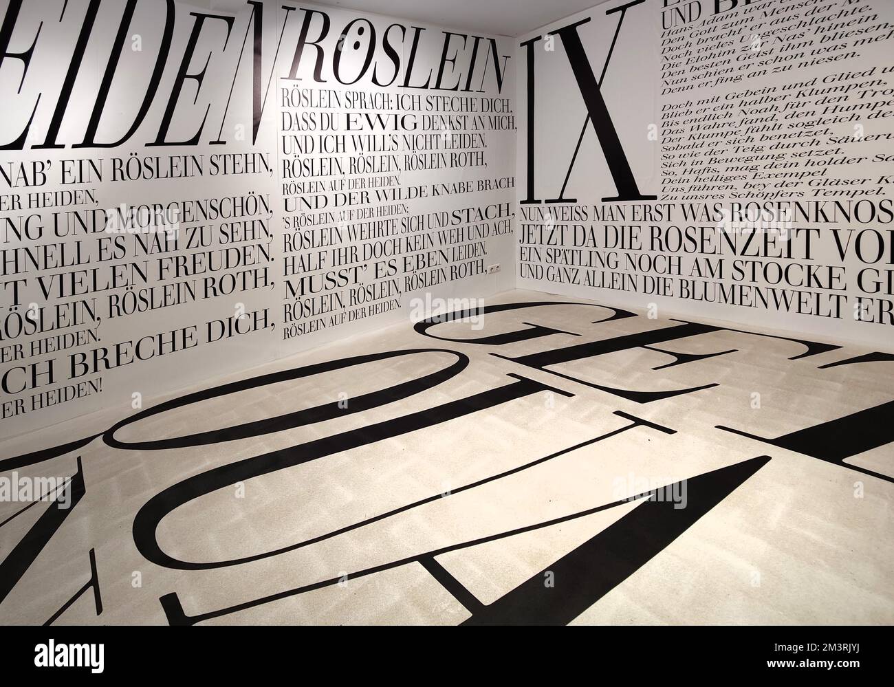 Language explosions, Klassik Stiftung Weimar, visualisation of poems in ...