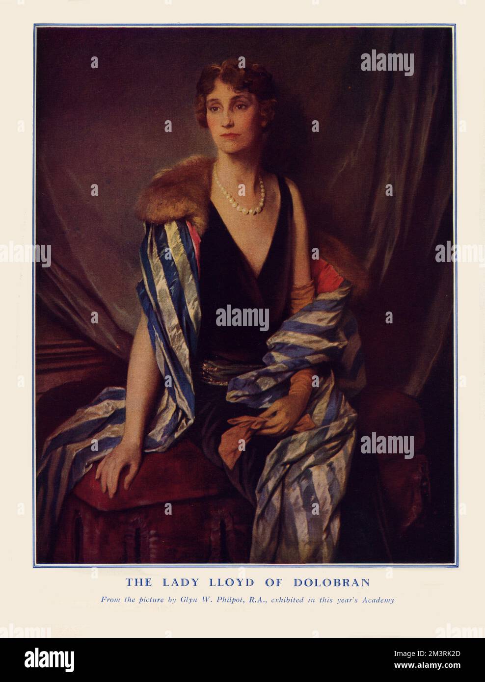 The Lady Lloyd of Dolobran by Glyn W. Philpot Stock Photo - Alamy