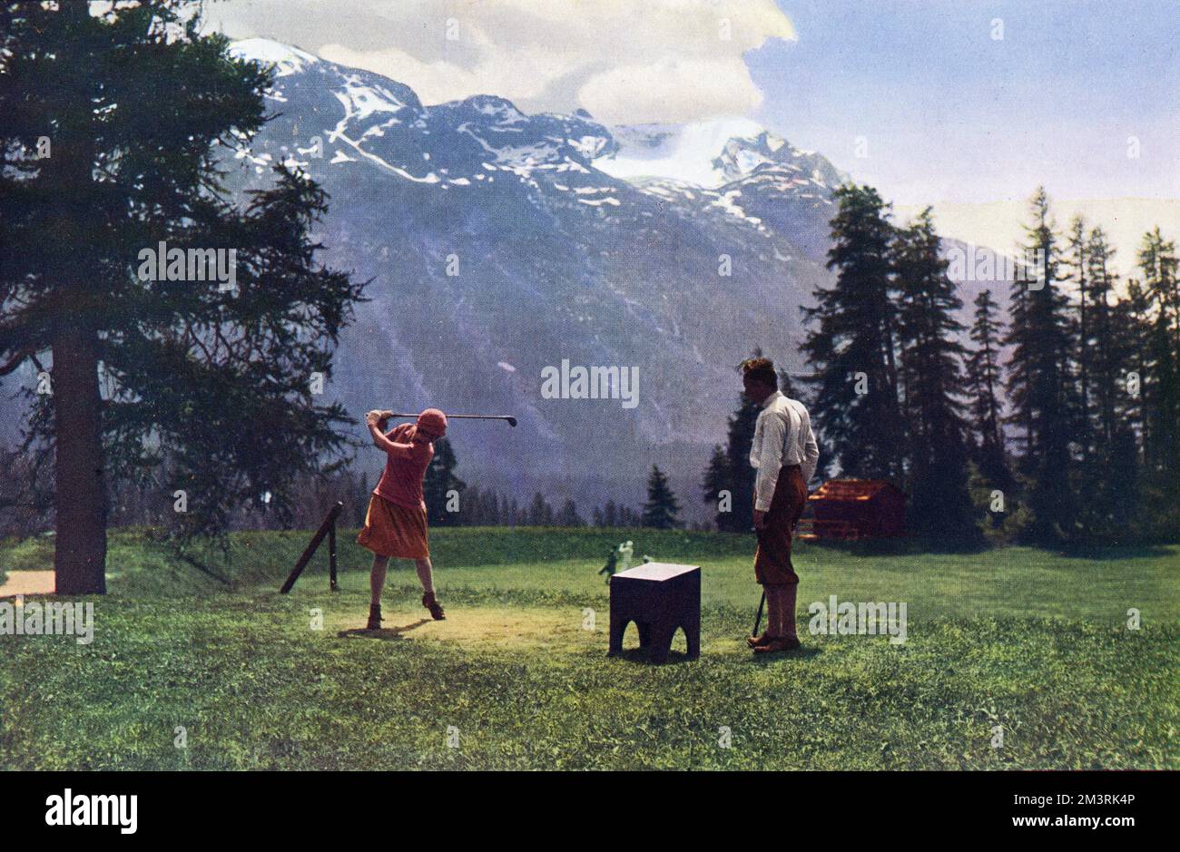 Golf in the Swiss Alps Stock Photo - Alamy