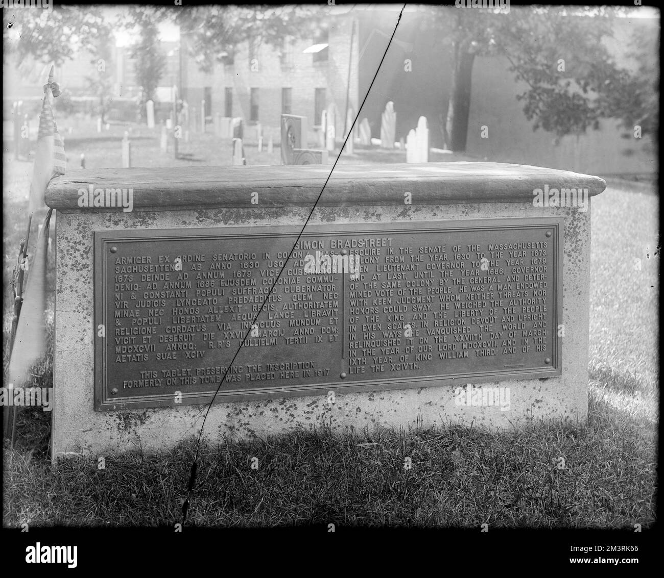 Salem, Charter Street, burying ground, tomb with tablet of Simon ...
