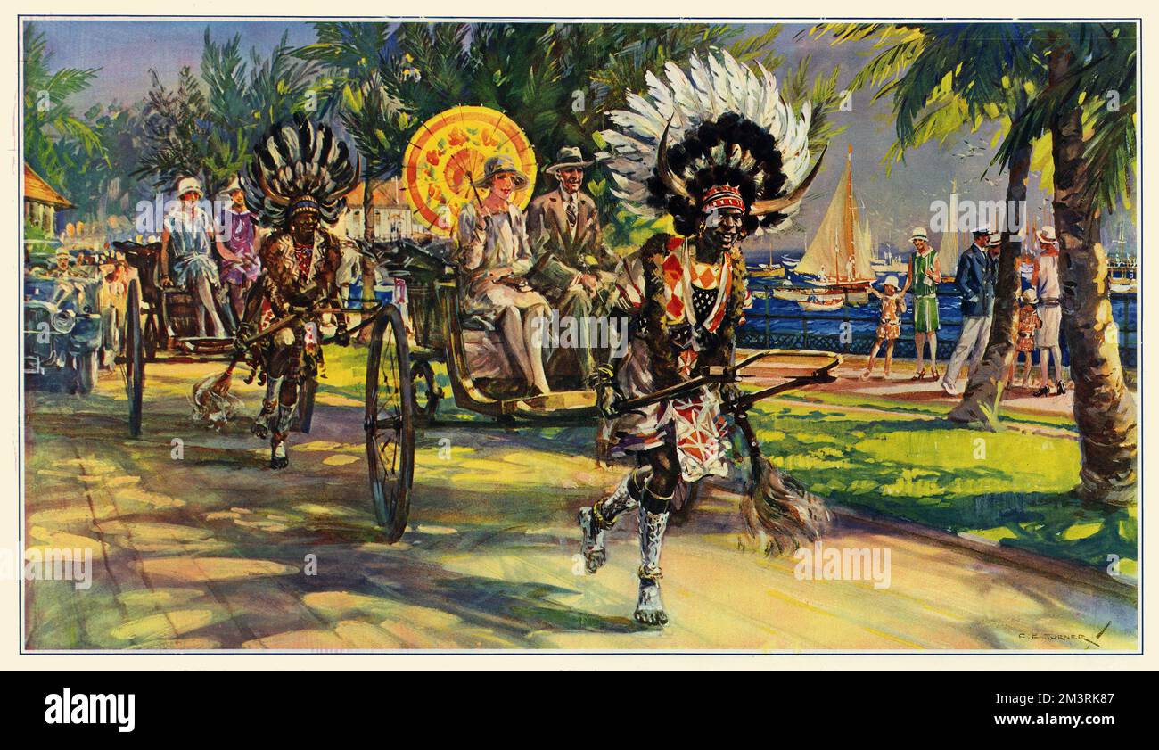Zulu Rickshaw Drivers, 1928 Stock Photo - Alamy