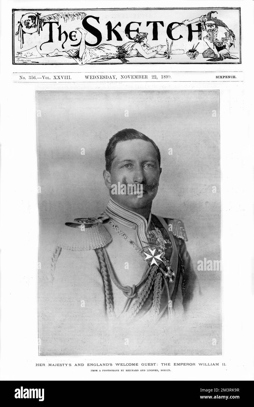 Front cover of The Sketch magazine with a portrait of the German ...