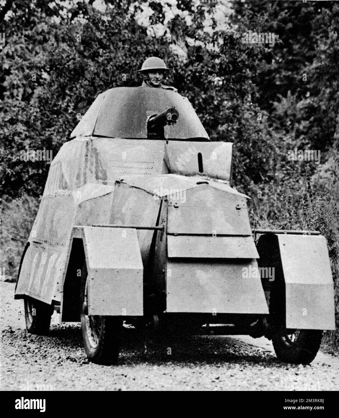 This jerry-built armoured car, fitted with a Sunbeam chassis and three ...