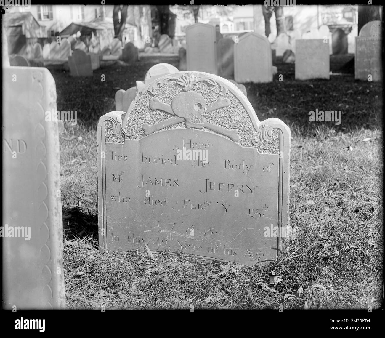 Salem, Charter Street, monuments, gravestone, James Jeffrey ...