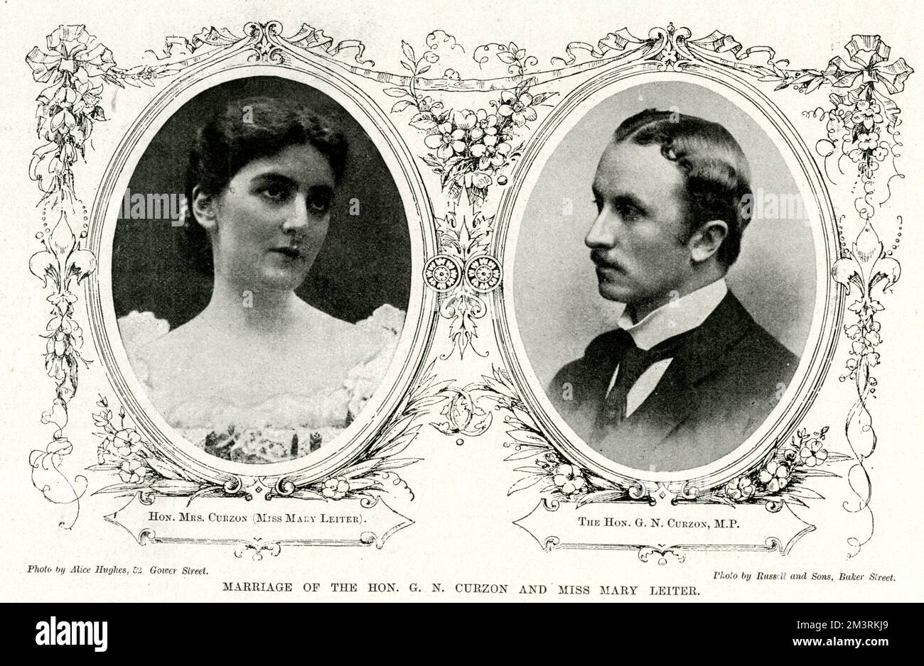 The marriage of Mary Leiter and The Hon. G. N. Curzon Stock Photo - Alamy