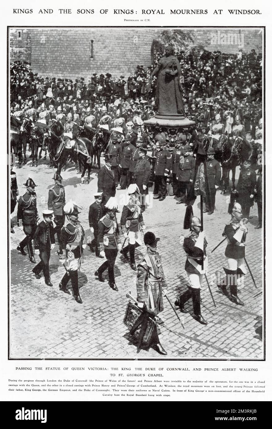 Death of Edward VII - Royal Mourners at Windsor 1910 Stock Photo - Alamy