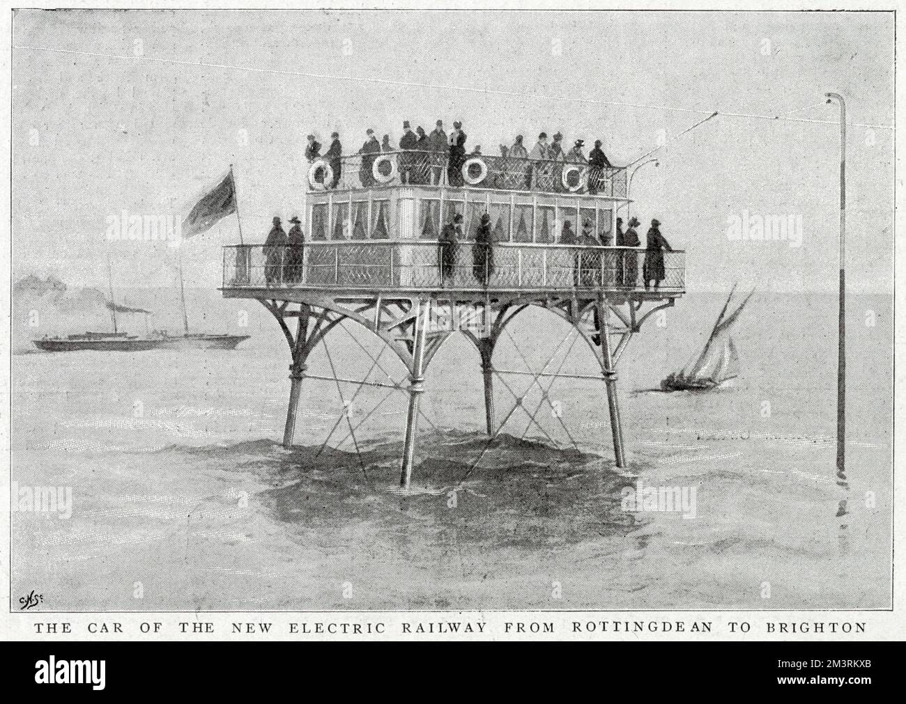 The Brighton and Rottingdean Seashore Electric Railway Stock Photo - Alamy
