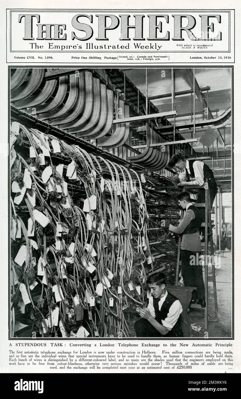 Converting a London telephone exchange Stock Photo - Alamy