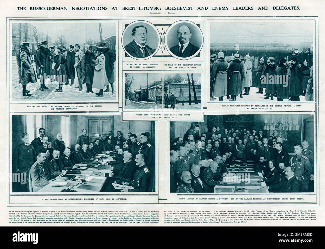 Russo-German Negotiations at Brest-Litovsk 1918 Stock Photo - Alamy