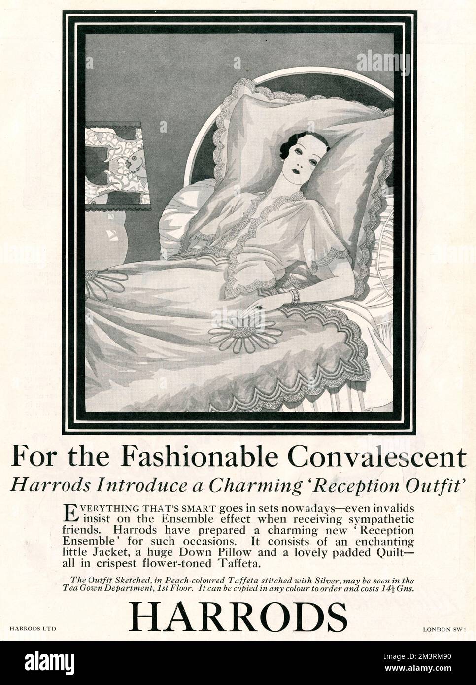 For the Fashionable Convalescent - Harrods advertisement Stock Photo ...