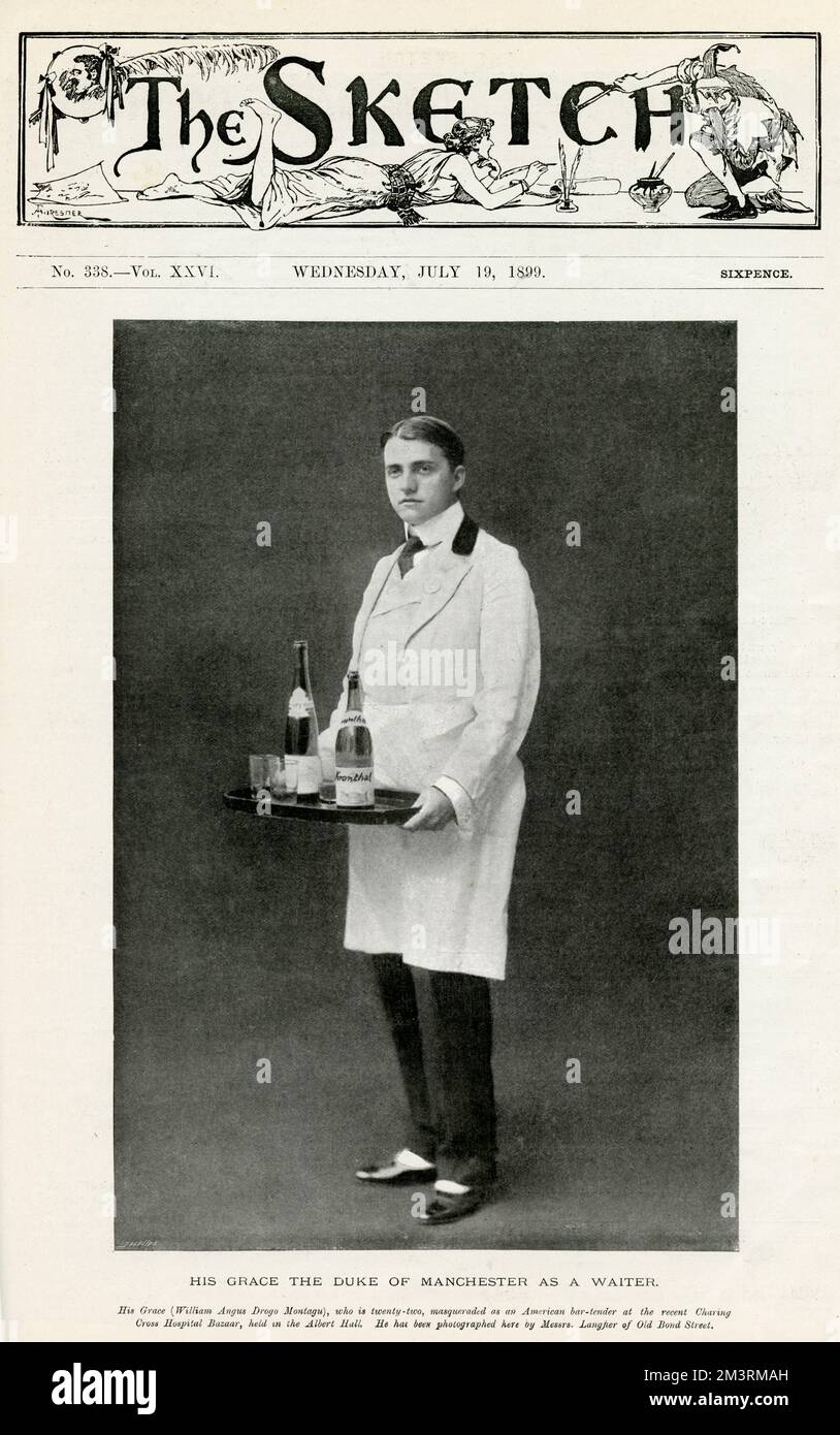 Front cover of The Sketch magazine featuring a photograph of William ...