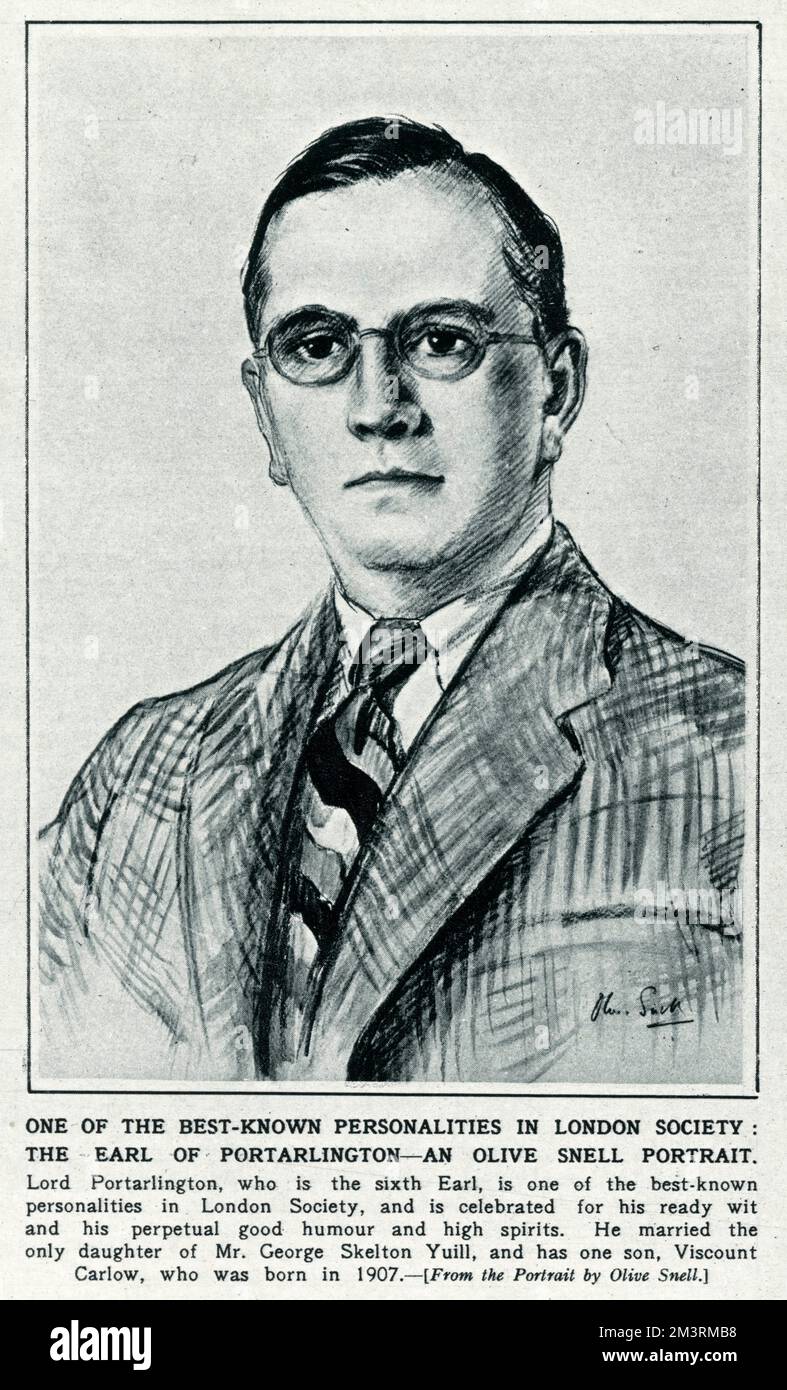 The Earl of Portarlington by Olive Snell Stock Photo - Alamy