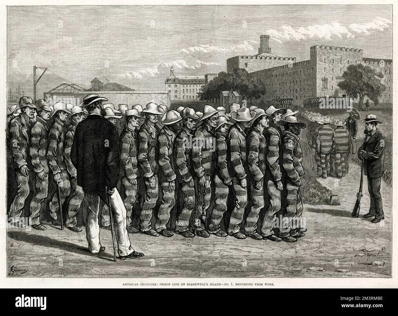 Prison life on Blackwell's Island 1876 Stock Photo - Alamy