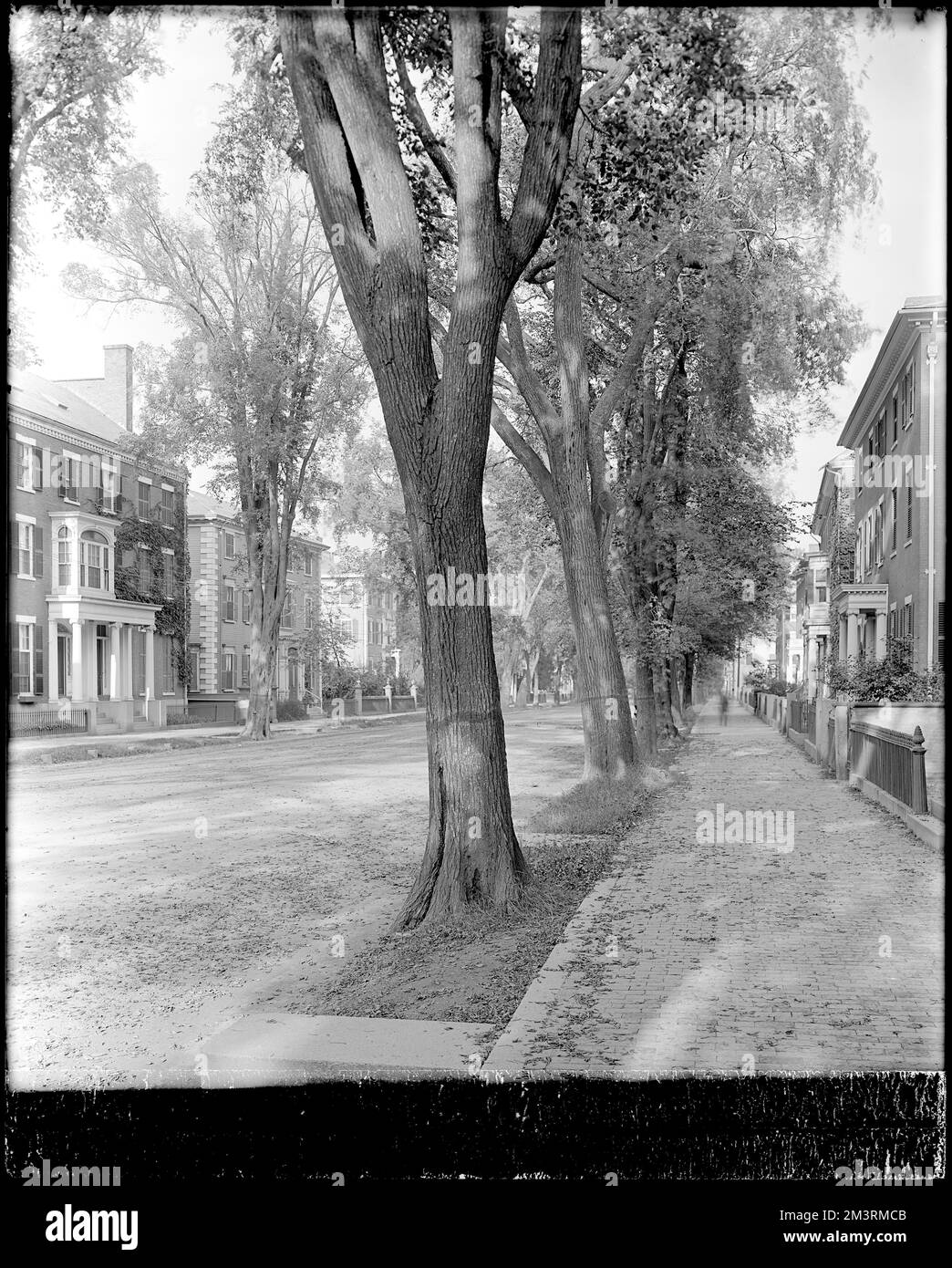 Salem, Chestnut Street, view looking east from Flint Street , Houses ...