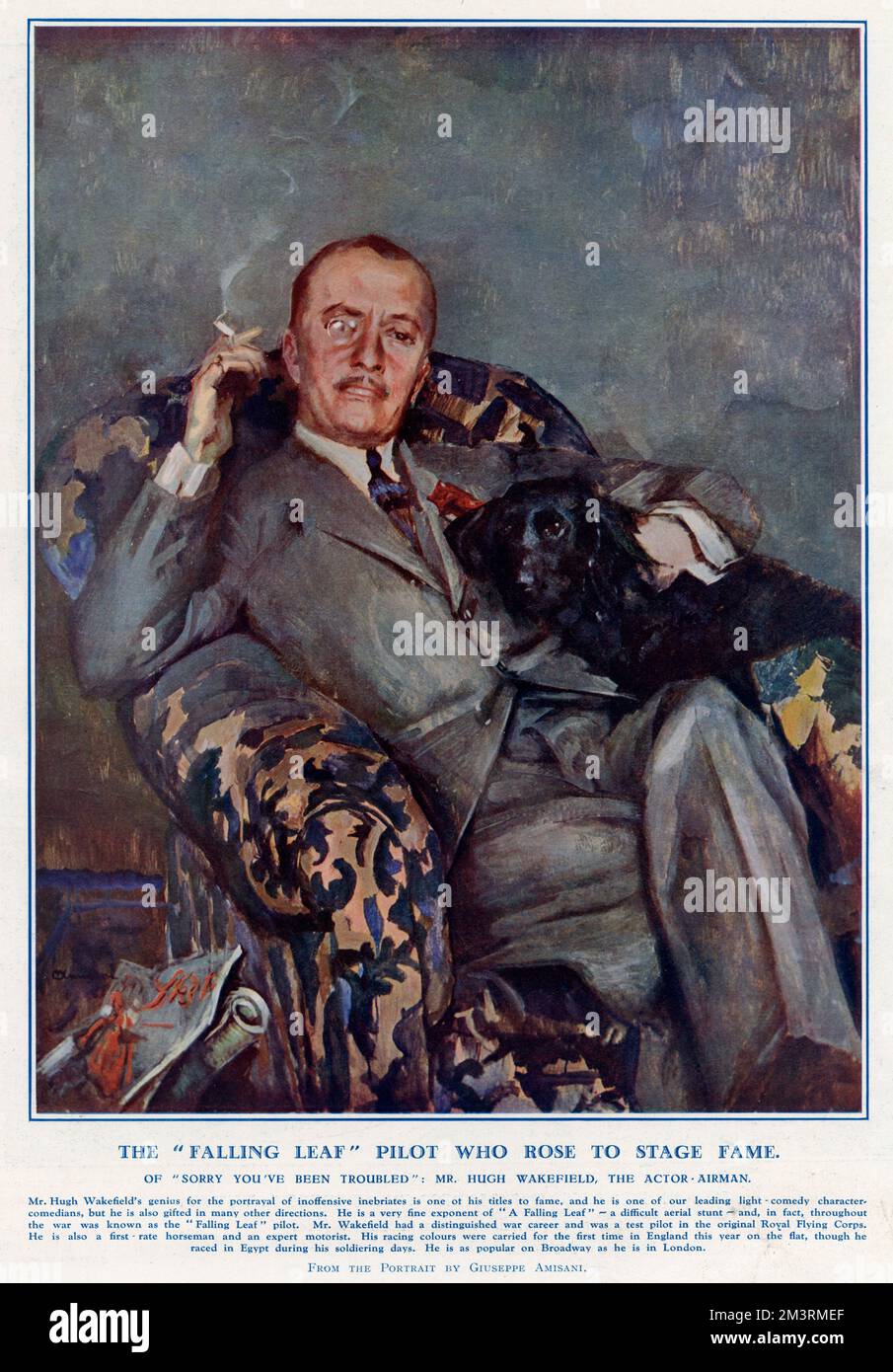 Portrait of English actor Hugh Wakefield (1888-1971), possessing ...