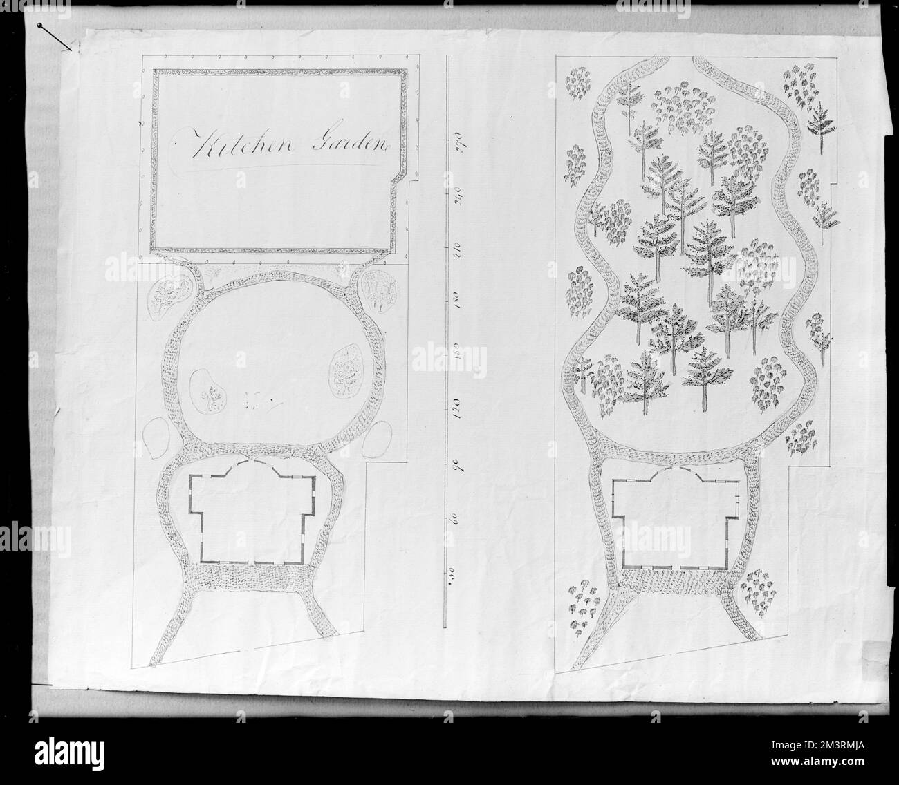 Salem, Derby Square, maps and plans, garden plan by McIntire for Elias ...