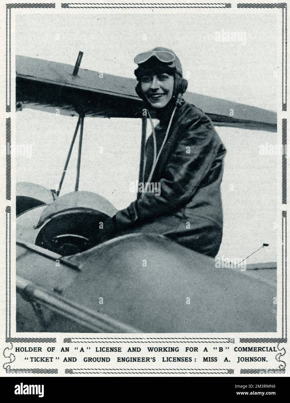 Amy Johnson (1903 - 1941), pioneering English aviator, 1929 Stock Photo ...