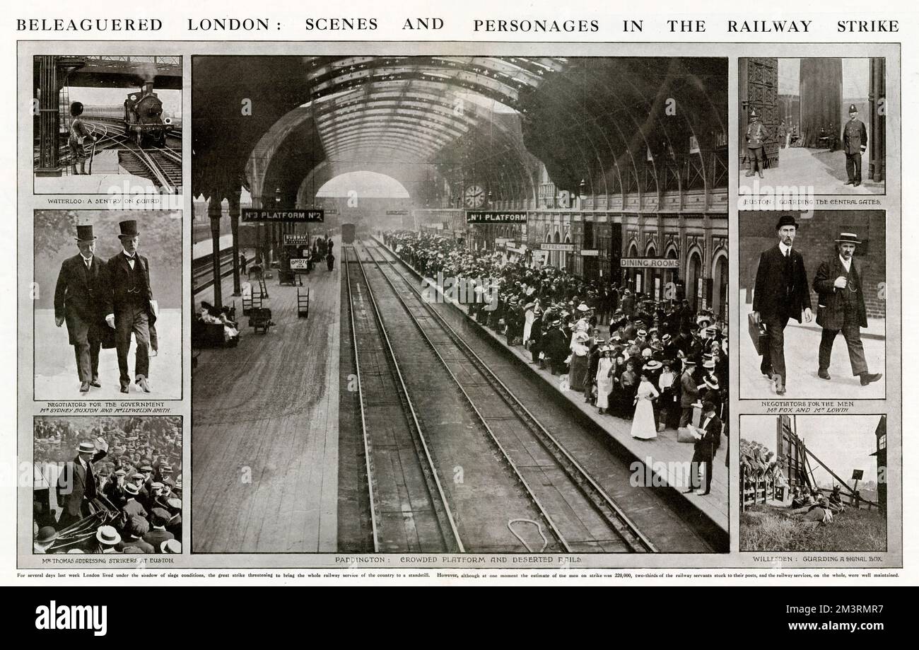 National Railway strike of 1911 Stock Photo - Alamy