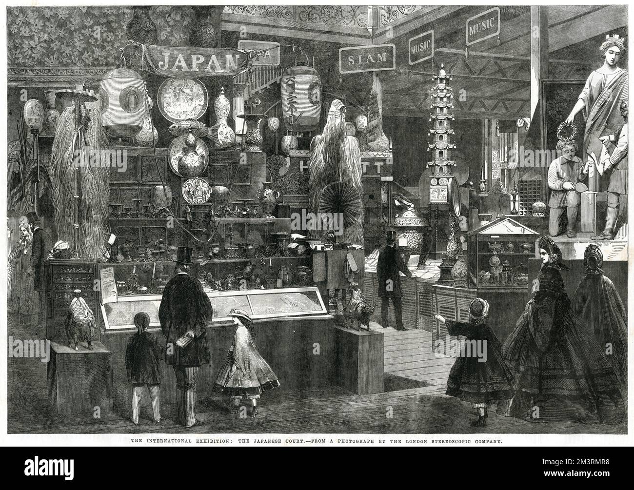 Japanese Court at the International Exhibition 1862 Stock Photo - Alamy