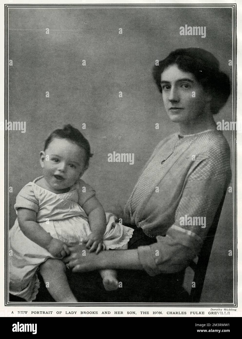 Lady Brooke with baby Charles Fulke Greville Stock Photo - Alamy