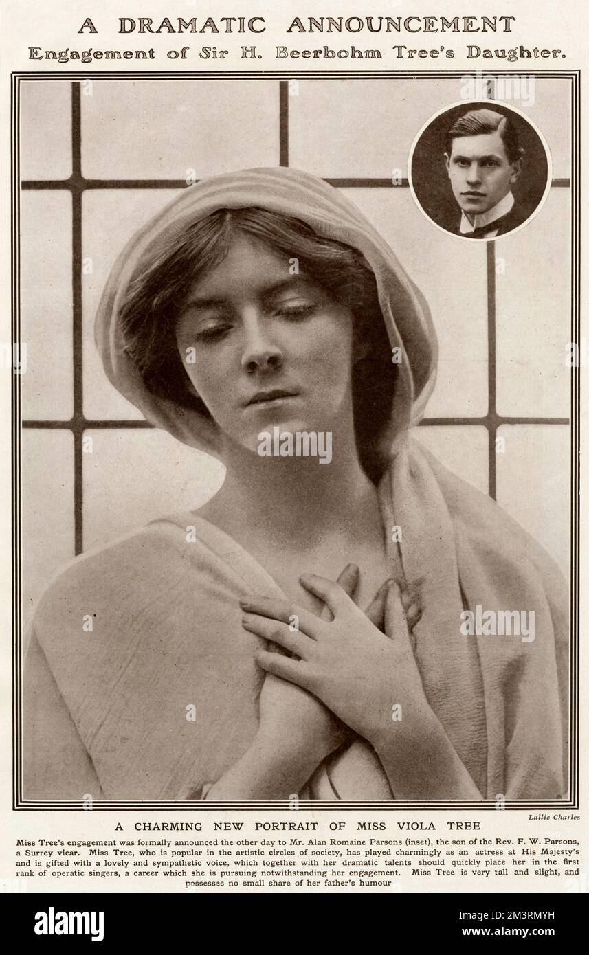 Engagement of Viola Tree to Alan Parsons Stock Photo - Alamy