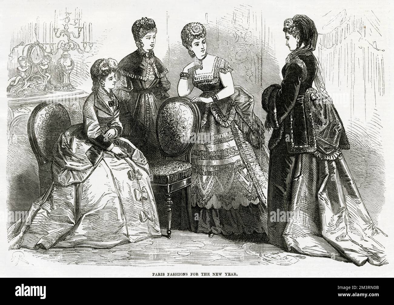Fashions for New Year 1870 Stock Photo - Alamy