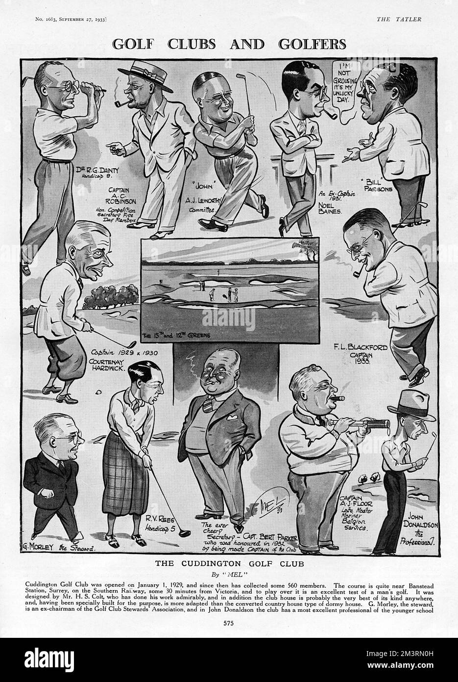 Members of Cuddington Golf Club, Surrey, 1933 Stock Photo - Alamy