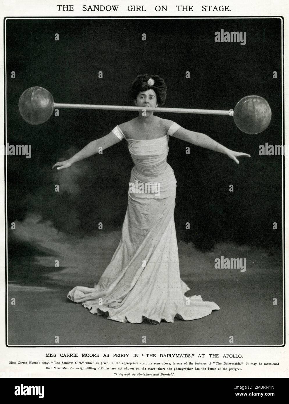 Carrie Moore, 'The Sandow Girl' on stage Stock Photo - Alamy