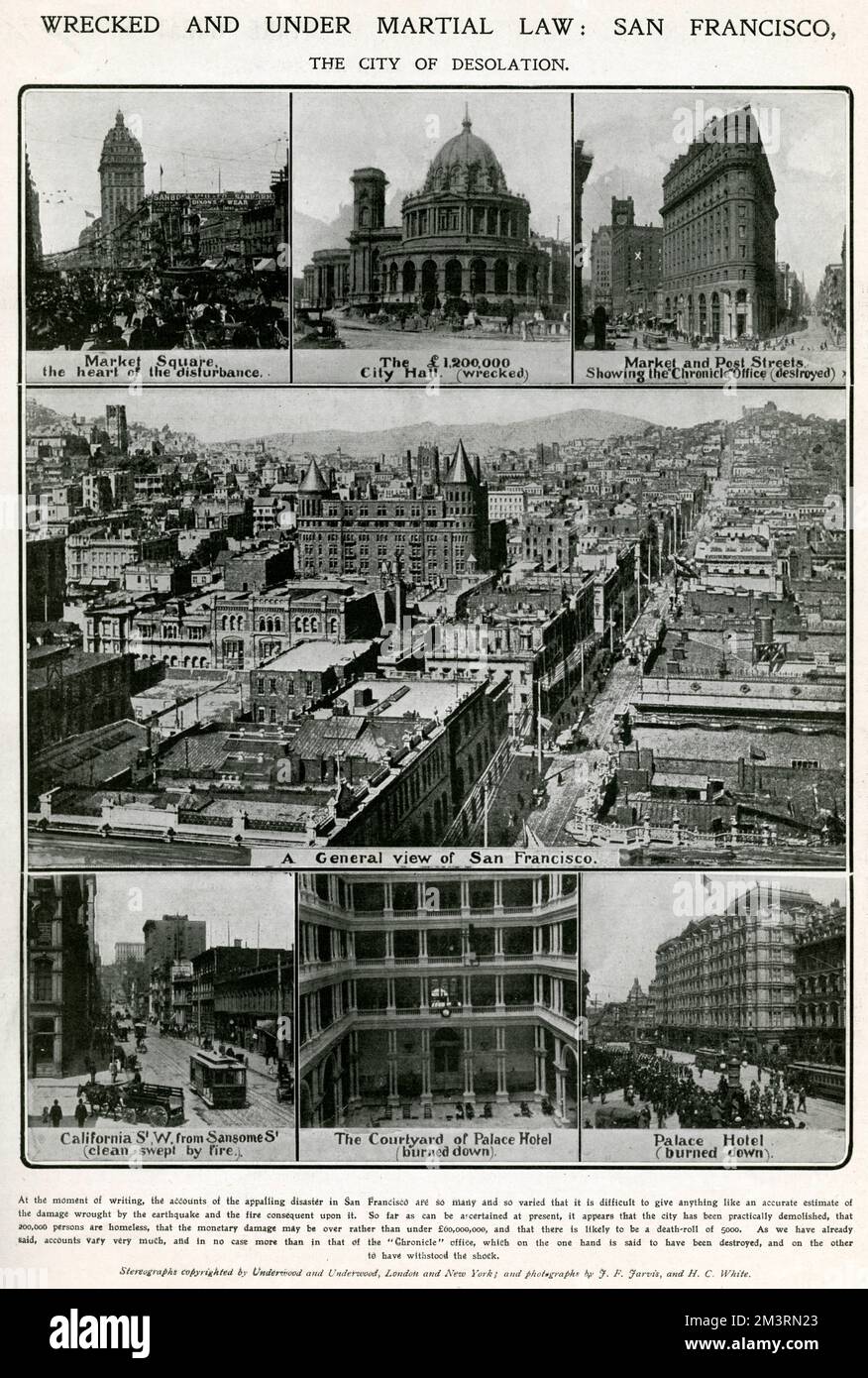 San Francisco earthquake 1906 Stock Photo - Alamy
