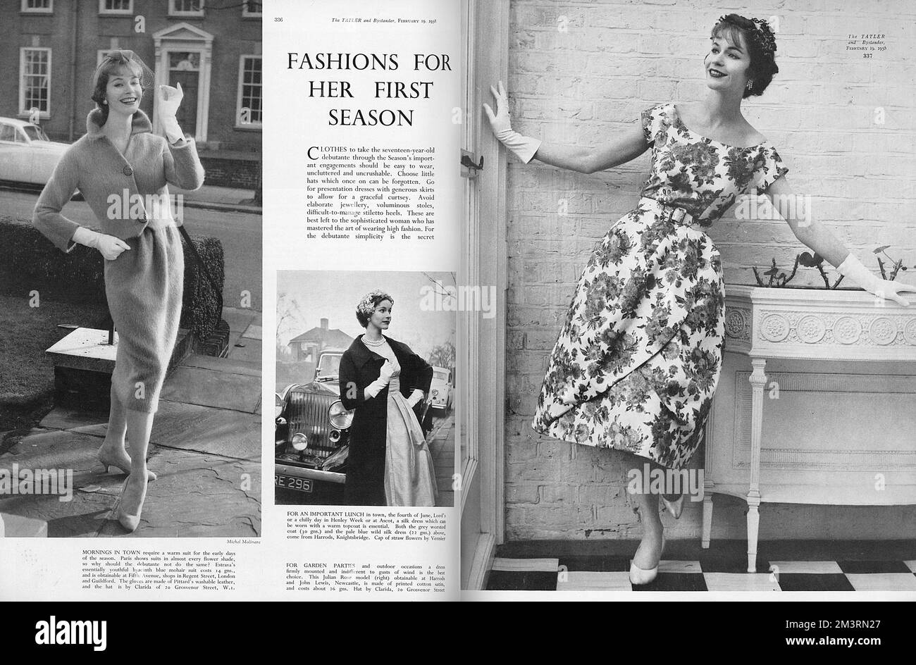 The 1958 Season - Fashions for her First Season Stock Photo - Alamy