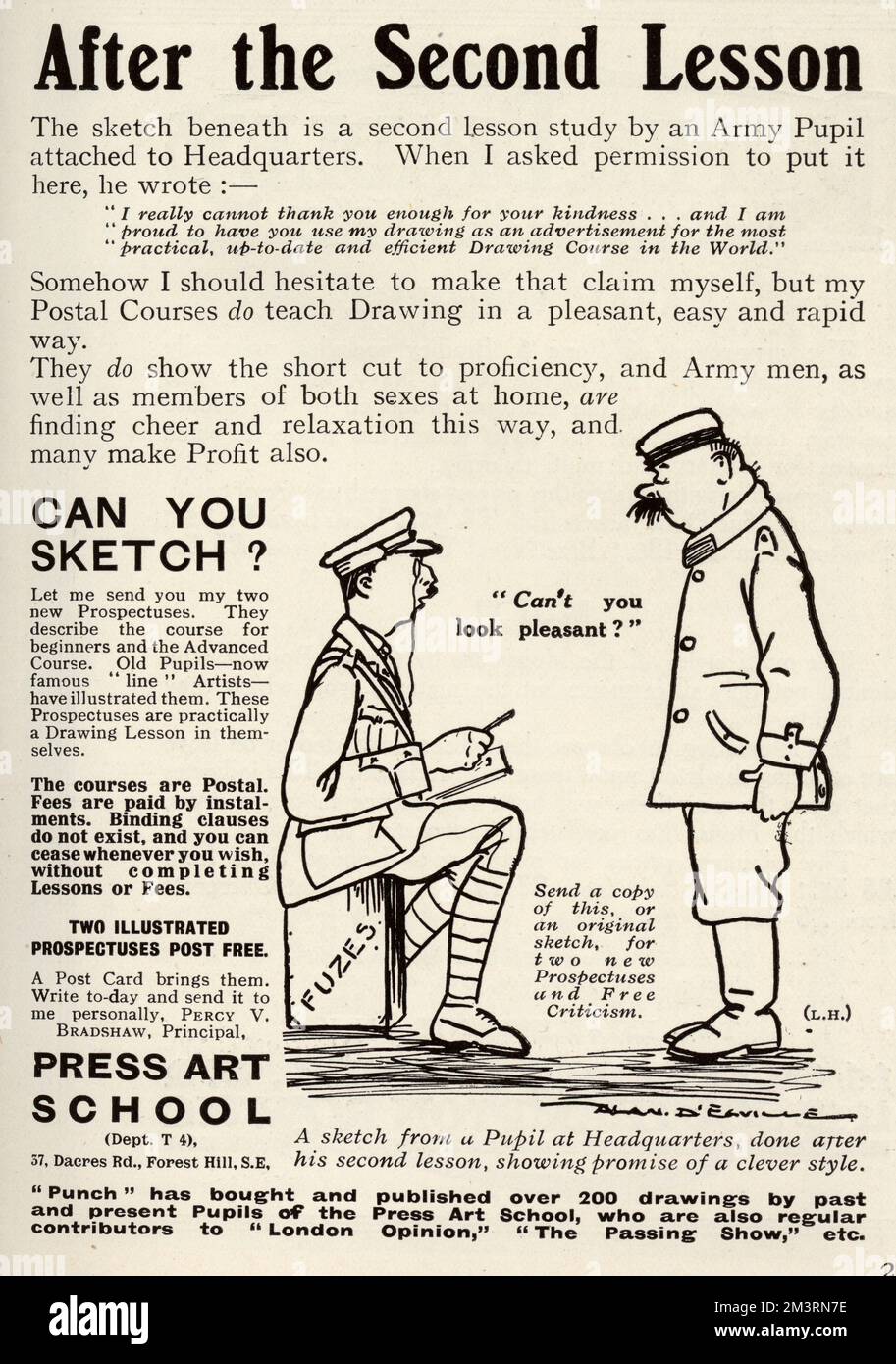 Advertisement for the Press Art School. run by art critic and writer ...