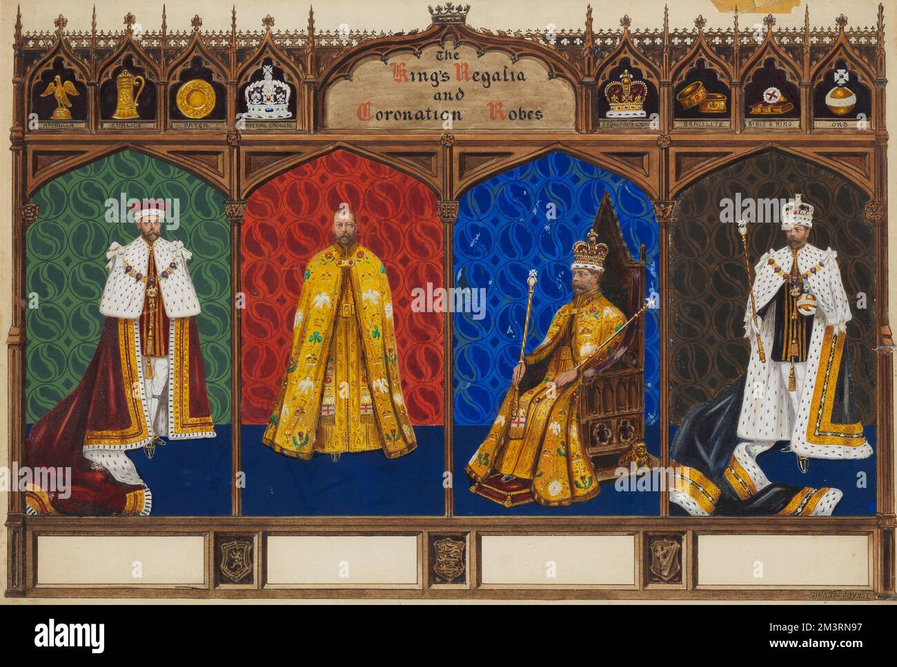 The King's Regalia and Coronation Robes Stock Photo - Alamy