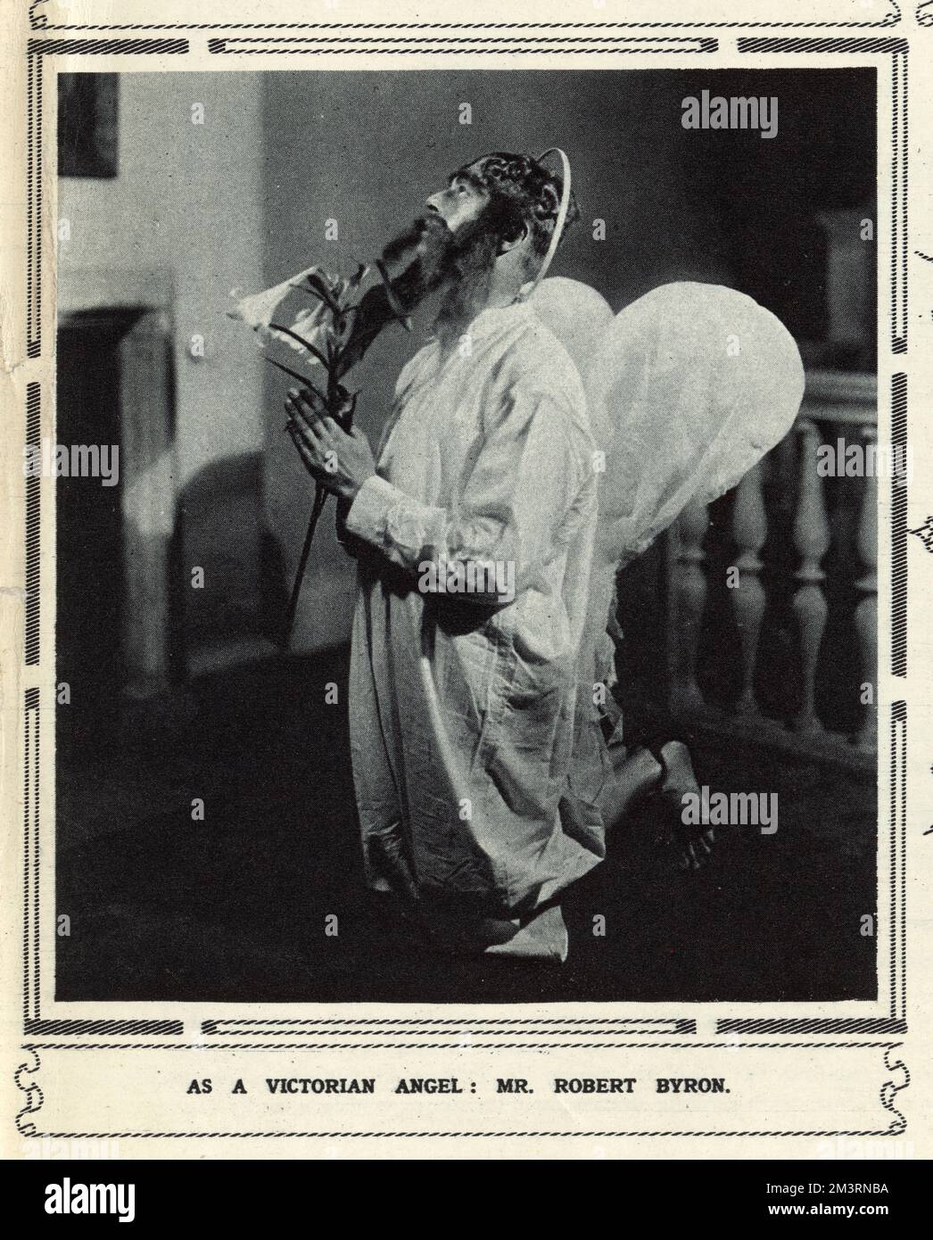 Mr Robert Byron as a Victorian angel Stock Photo - Alamy