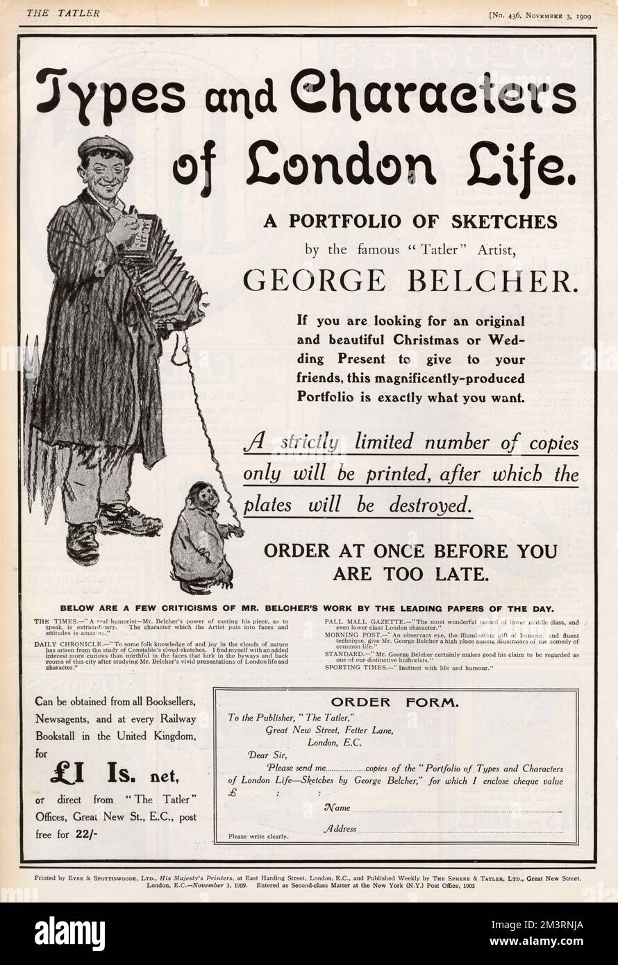 'Types and Characters of London Life' 1909 Stock Photo - Alamy