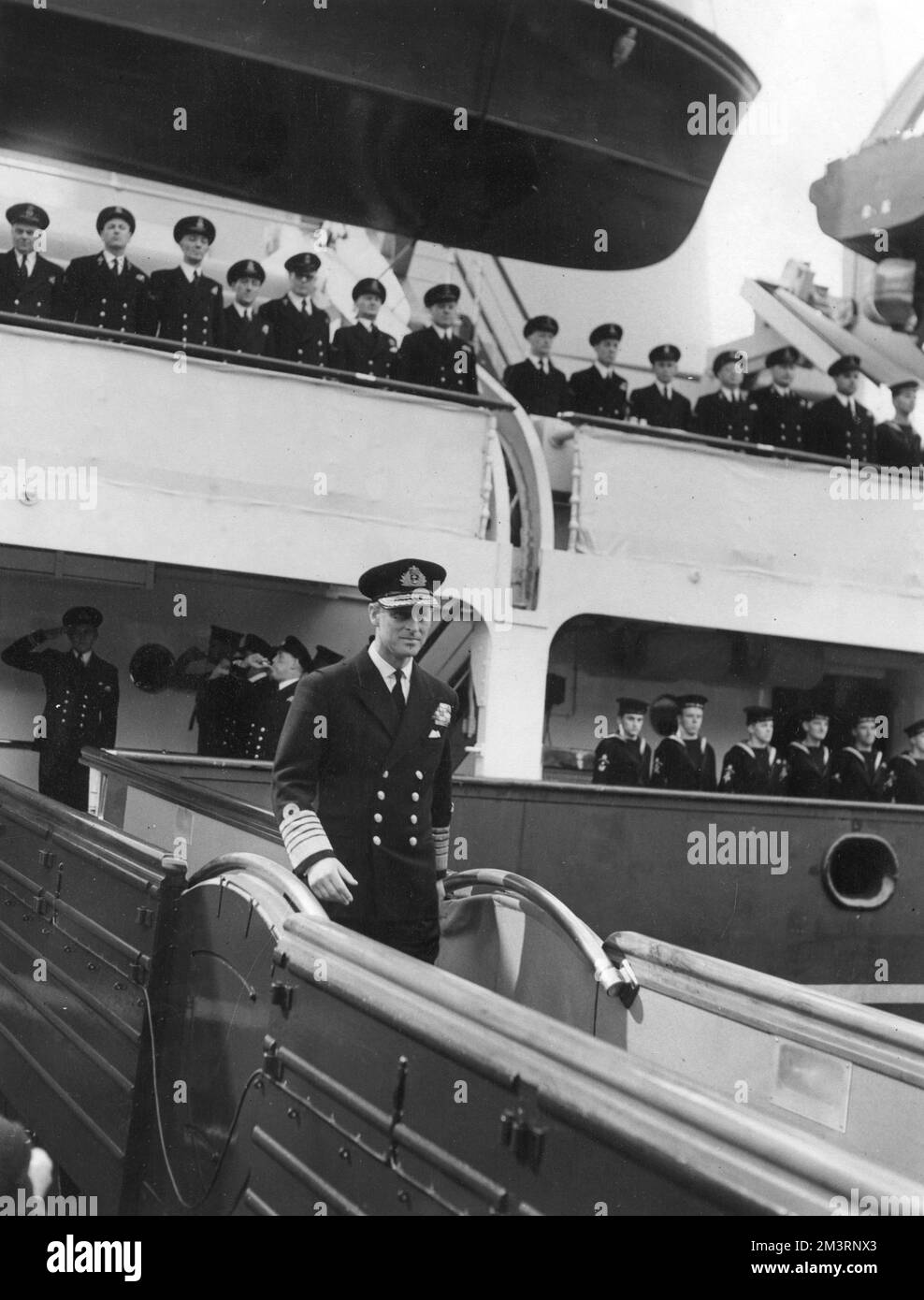 Prince Philip, Duke of Edinburgh returning from the Mediterranean in ...