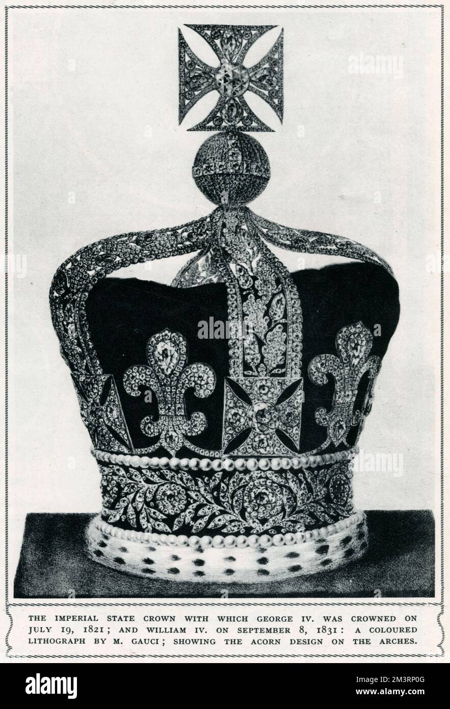 Imperial State Crown that George IV, was crowned 1821 Stock Photo - Alamy