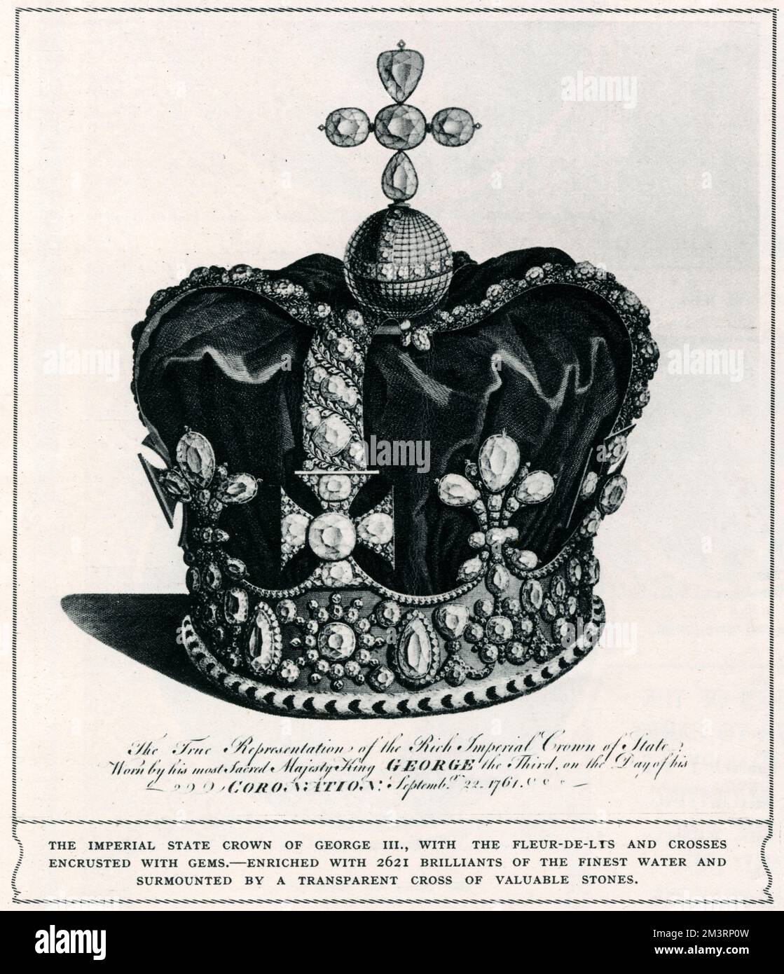 Imperial State Crown of George III, was crowned 1761 Stock Photo - Alamy