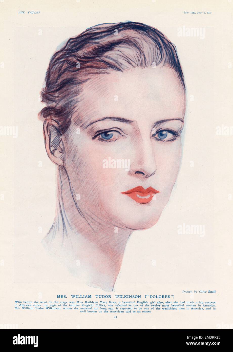 Mrs William Tudor Wilkinson aka Dolores by Olive Snell Stock Photo - Alamy